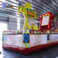 China OBM Double Lane Inflatable Water Slide Bouncing Castle 3m Height for Children Playground for sale