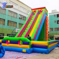 China Commercial Inflatable Water Slide with 2 Slides and Rock Climbing for Outdoor Park for sale