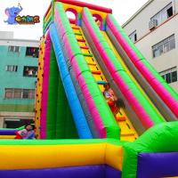 China Commercial Inflatable Water Slide with 2 Slides and Rock Climbing for Outdoor Park for sale