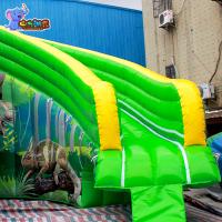 China Kids Inflatable Water Slide Eco Friendly Weatherproof 30cm Thick Air Cushion for sale