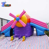 China 450kg Inflatable Water Slide Aircraft Theme Double Lane PVC Bounce Play for sale