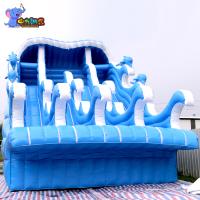 China Inflatable Water Slide Bouncer 0.8mm PVC Quick Inflation 5-8 Min Commercial Grade for sale