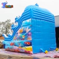 China Inflatable Water Slide Bouncer 0.8mm PVC Quick Inflation 5-8 Min Commercial Grade for sale