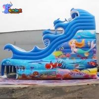 China Inflatable Water Slide Bouncer 0.8mm PVC Quick Inflation 5-8 Min Commercial Grade for sale
