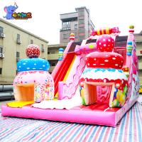 China Candy Theme 20 Foot Inflatable Water Slide Bounce Equipment for Children 3-12 for sale