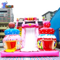 China Candy Theme 20 Foot Inflatable Water Slide Bounce Equipment for Children 3-12 for sale