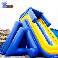 China Giant Outdoor Inflatable Water Slide 50ft Dual Lane for Kids Adults Sun Resistant PVC for sale