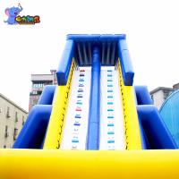 China Giant Outdoor Inflatable Water Slide 50ft Dual Lane for Kids Adults Sun Resistant PVC for sale