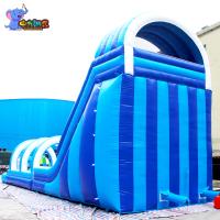 China Large 30 Ft Slip and Slide Inflatable Backyard Water Park Slide Double Track for sale