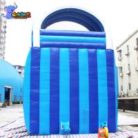 China Large 30 Ft Slip and Slide Inflatable Backyard Water Park Slide Double Track for sale