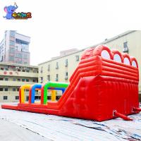 China Rainbow 40 Ft Inflatable Water Slide Paddling Pool for Kids Wet Dry Dual Lane Competition for sale