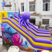 China Modular Octopus Inflatable Water Slide 30 Ft with Pool Anti-Slip PVC for sale