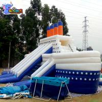 China Portable Inflatable Cruise Ship Water Slide for Indoor Amusement Park 3-12 Years for sale