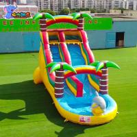China Custom Inflatable Water Slide for Kids 3-12 Years Double Slide with 30cm Pool for sale