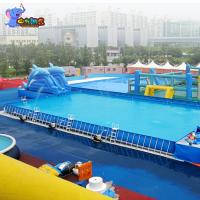 China Removable Outdoor Portable Temporary Swimming Pool Metal Frame Custom 2-3 Hour Assembly for sale