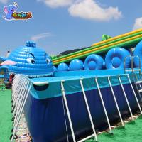 China Large Portable Metal Frame Swimming Pool 10ft x 6ft PVC Corrosion Resistant ODM for sale