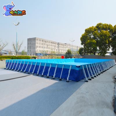 China Collapsible Metal Frame Above Ground Swimming Pool 12ft Weatherproof for Adults for sale