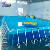China Collapsible Metal Frame Above Ground Swimming Pool 12ft Weatherproof for Adults for sale