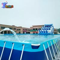 China Collapsible Metal Frame Above Ground Swimming Pool 12ft Weatherproof for Adults for sale