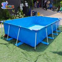 China Collapsible Metal Frame Above Ground Swimming Pool 12ft Weatherproof for Adults for sale