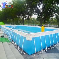 China OEM Portable Steel Frame Swimming Pool 2.5m Waterproof PVC Coated Fabric for sale
