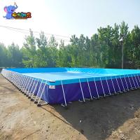 China OEM Portable Steel Frame Swimming Pool 2.5m Waterproof PVC Coated Fabric for sale