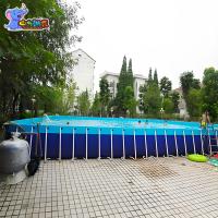 China OEM Portable Steel Frame Swimming Pool 2.5m Waterproof PVC Coated Fabric for sale