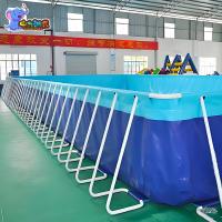 China OEM Portable Steel Frame Swimming Pool 2.5m Waterproof PVC Coated Fabric for sale