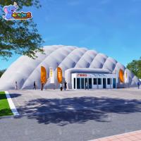 China Inflatable Air Dome PVDF Membrane Soccer Field 30m Span Sports Venue for sale