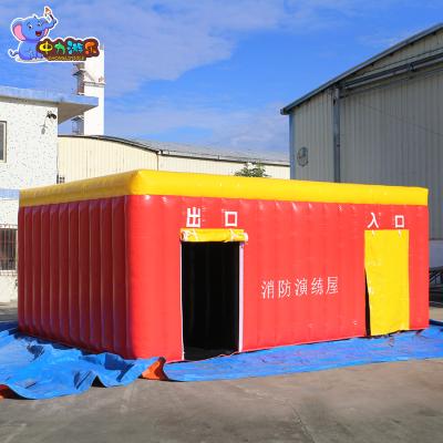 China Fireproof Airdome Inflatable Tent House for Firefighter Rehab Drill 3-5 Min Setup for sale