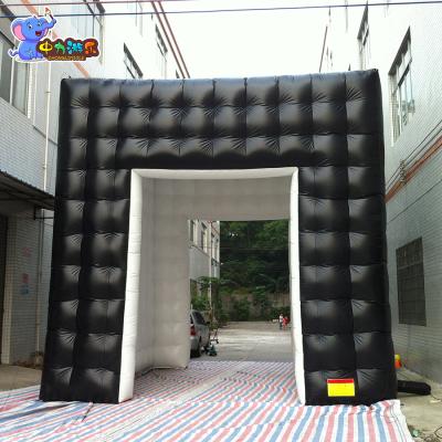 China Commercial Black Inflatable Cube Tent Rainproof PVC Airdome for Outdoor Exhibitions 6-7 Wind Resistance for sale