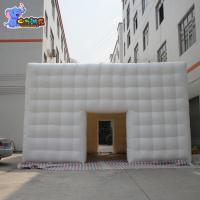 China White Rectangle Inflatable Tent 4m x 6m Outdoor Event Camping UV Resistant PVC for sale