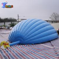 China 2-8 Person Outdoor Inflatable Shell Tent Blue Moisture Proof PVC 6-Level Wind Resistance for sale
