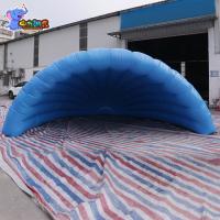 China 2-8 Person Outdoor Inflatable Shell Tent Blue Moisture Proof PVC 6-Level Wind Resistance for sale