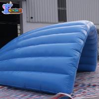 China 2-8 Person Outdoor Inflatable Shell Tent Blue Moisture Proof PVC 6-Level Wind Resistance for sale