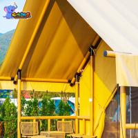 China Large Luxury Safari Glamping Resort Tent Waterproof Tarpaulin 4 Person for sale
