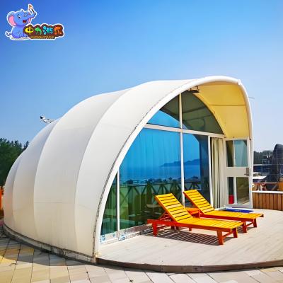 China Panoramic Dome Glamping Tent Hotel Resort UV Resistant 270 Degree Glass for sale