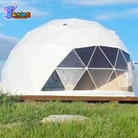 China Geodesic Dome Glamping Tent 420kg Load Bearing Waterproof PVC Luxury Camping Hotel for sale