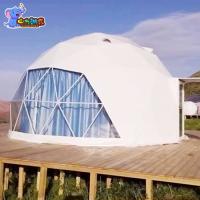 China Geodesic Dome Glamping Tent 420kg Load Bearing Waterproof PVC Luxury Camping Hotel for sale