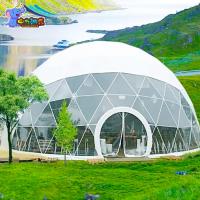 China Geodesic Dome Glamping Tent 420kg Load Bearing Waterproof PVC Luxury Camping Hotel for sale