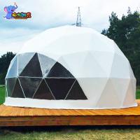 China Geodesic Dome Glamping Tent 420kg Load Bearing Waterproof PVC Luxury Camping Hotel for sale