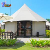 China Custom Waterproof Glamping Resort Tent Hotel with Panoramic Glass Windows 270 View for sale