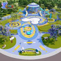China Planet Theme Outdoor Children Playground Equipment Large Amusement Park 2000 sqm for sale