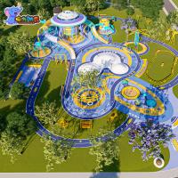 China Planet Theme Outdoor Children Playground Equipment Large Amusement Park 2000 sqm for sale