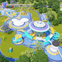 China Planet Theme Outdoor Children Playground Equipment Large Amusement Park 2000 sqm for sale