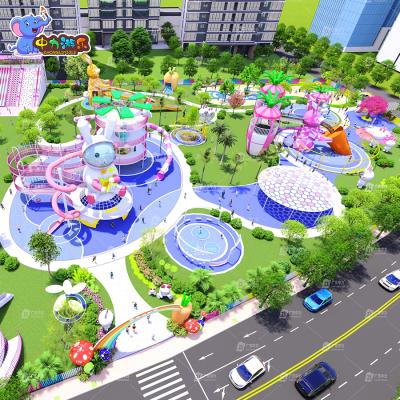 China Custom Large Outdoor Amusement Equipment Animal Theme Park 2000sqm for sale