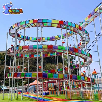 China Custom Outdoor Glass Water Slide 250m Dual Track 4-10m/s Speed Amusement Park Equipment for sale