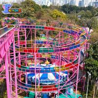 China Custom Outdoor Glass Water Slide 250m Dual Track 4-10m/s Speed Amusement Park Equipment for sale