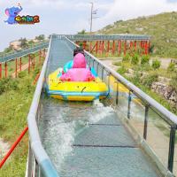China Custom Glass Water Slide 250m Spiral Outdoor Amusement Equipment for Mountain Parks for sale