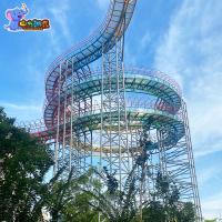 China Custom Glass Water Slide 200-500m Long Rainbow Spiral Amusement Park Equipment for sale
